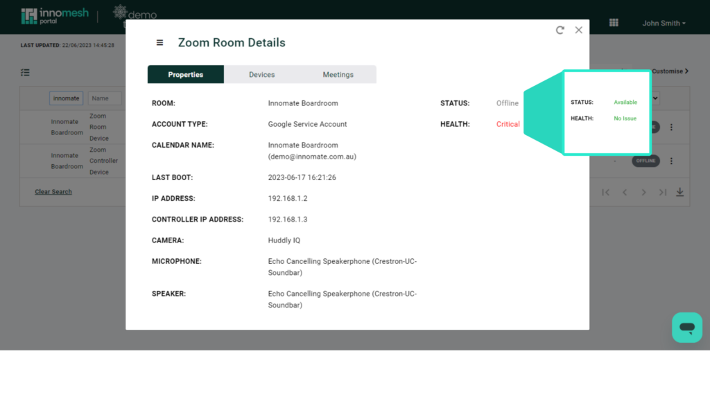 Zoom Rooms – Innomesh Documentation
