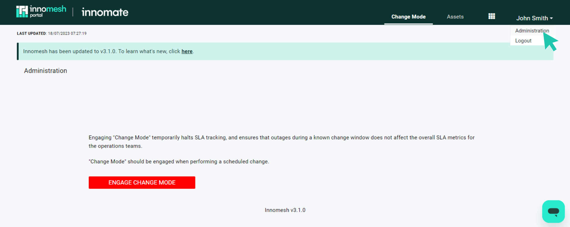 Innomesh Portal Navigation – Innomesh Documentation