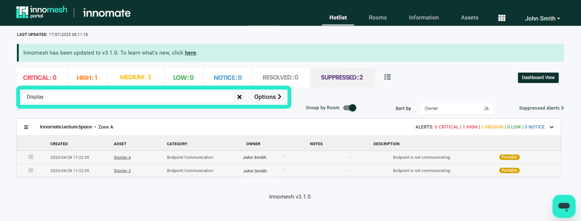 Hotlist Overview – Innomesh Documentation