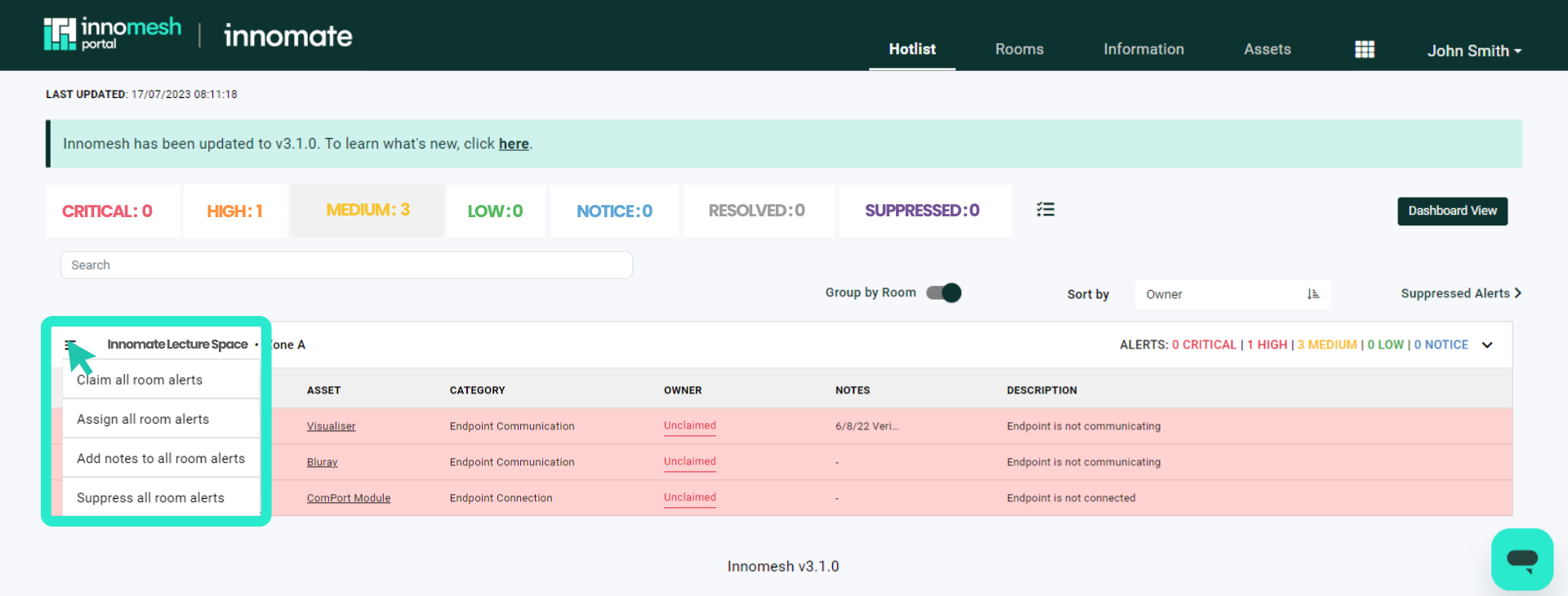 Hotlist Overview – Innomesh Documentation