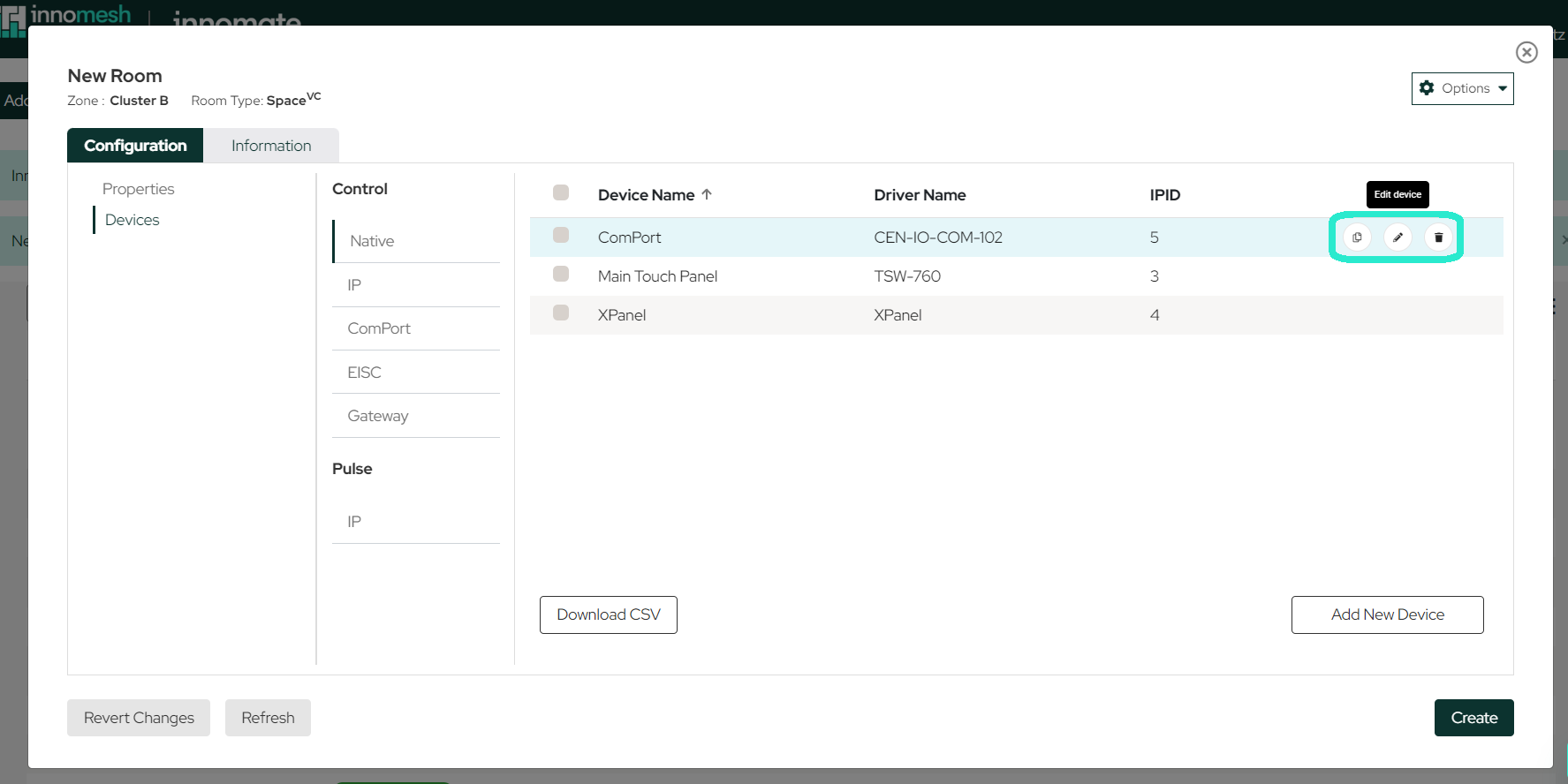 Creating a Space VC Room – Innomesh Documentation