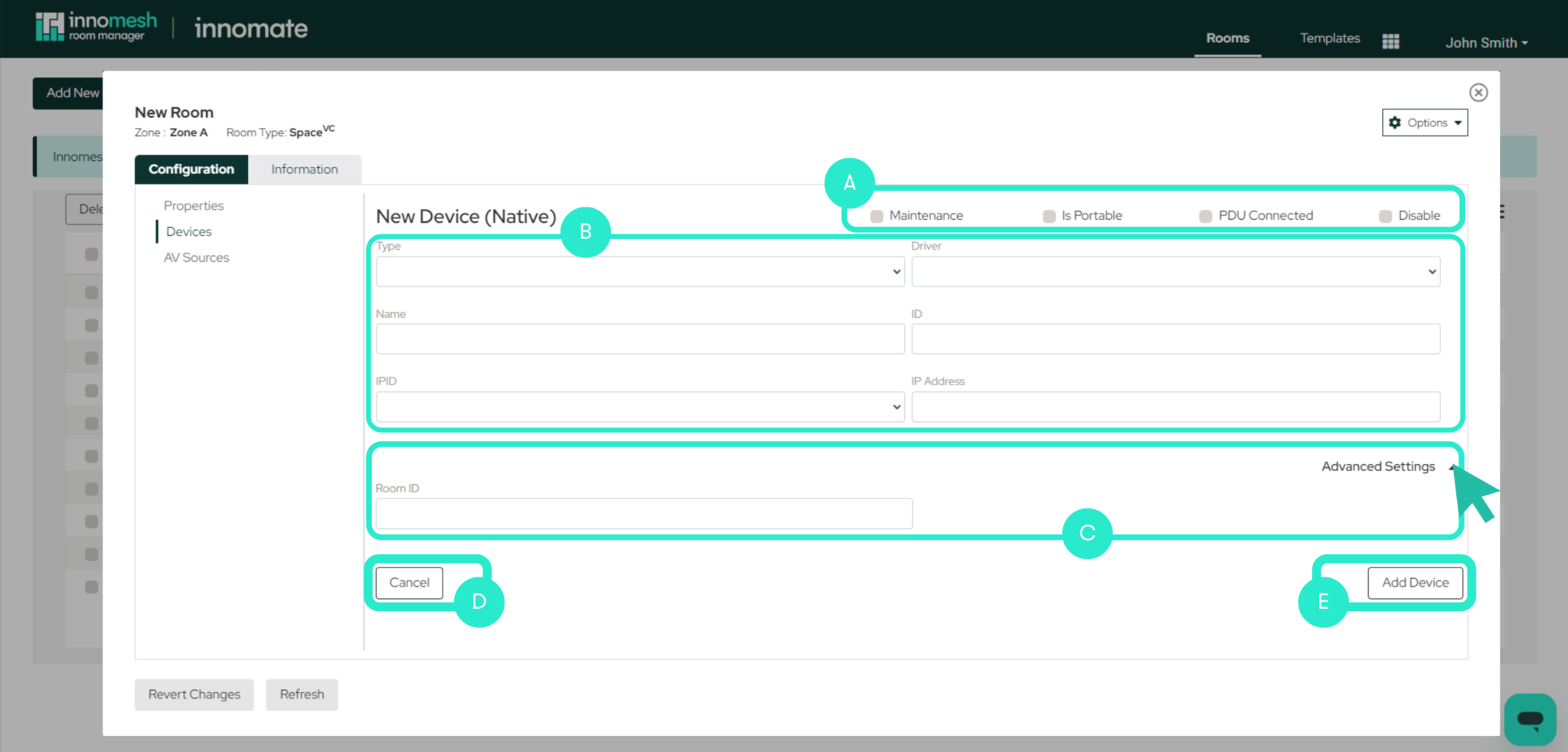 Anatomy of a Space VC Room – Innomesh Documentation
