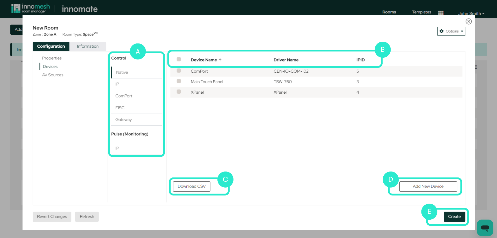 Anatomy of a Space VC Room – Innomesh Documentation