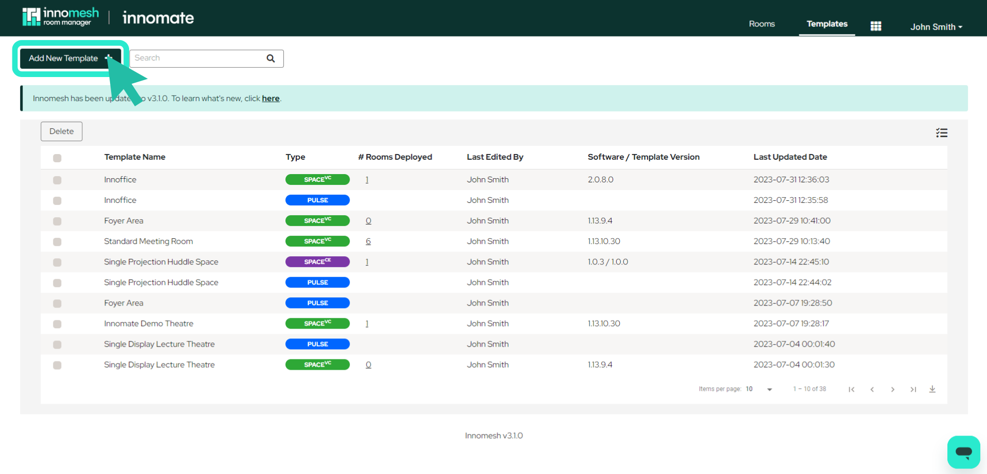 Creating a Pulse Template – Innomesh Documentation