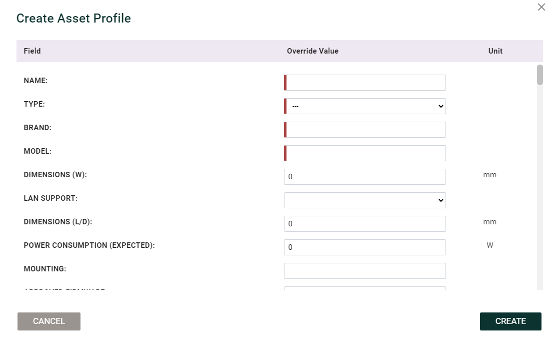 Asset Profiles – Innomesh Documentation